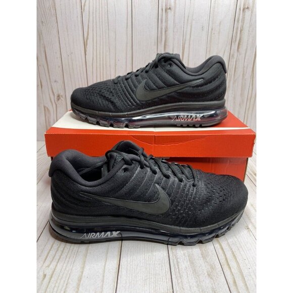 Nike | Shoes | Nike Air Max 27 Triple Black Mens Size 115 Running Shoes 849559 004 | Poshmark